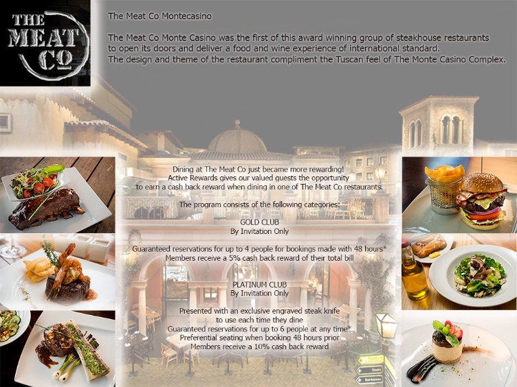 The Meat Co Monte - Venue Menu